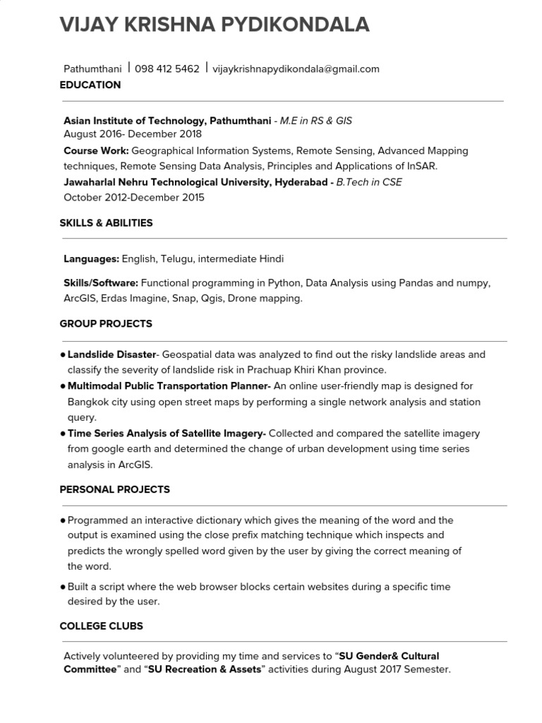 VK Resume | PDF