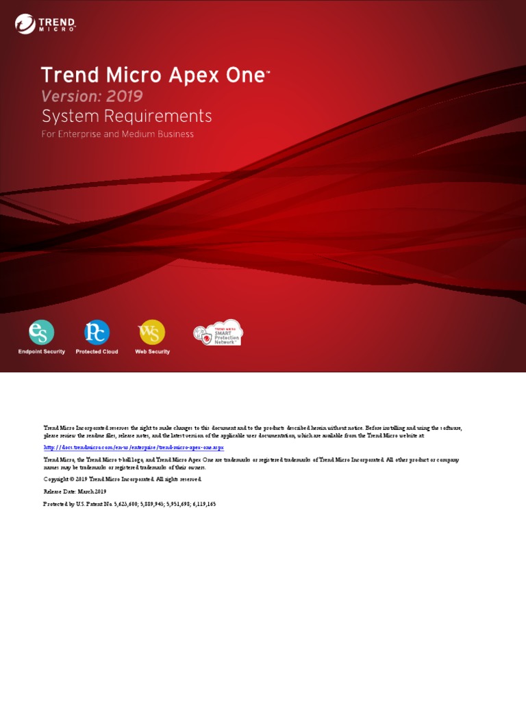 Trend Micro ApexOne 2019 Req | PDF | Microsoft Windows | 64 Bit Computing
