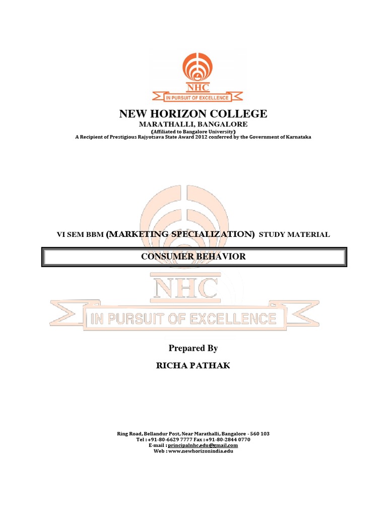 Consumer Behavior Notes | PDF | Consumer Behaviour | Behavior