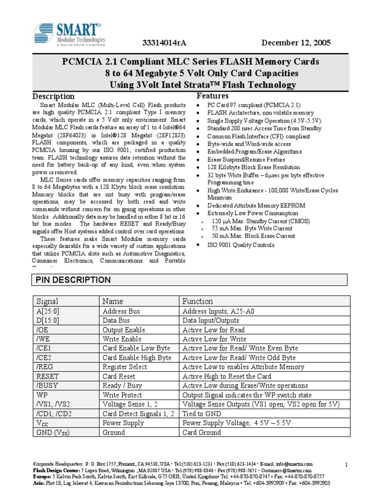 StrataFlash 28F640J3 | PDF | Flash Memory | Computer Data Storage