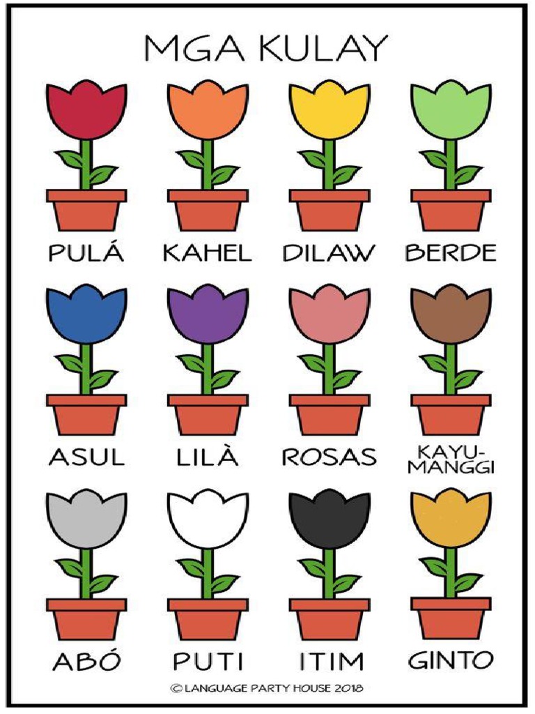 Kulay Sa Tagalog | PDF