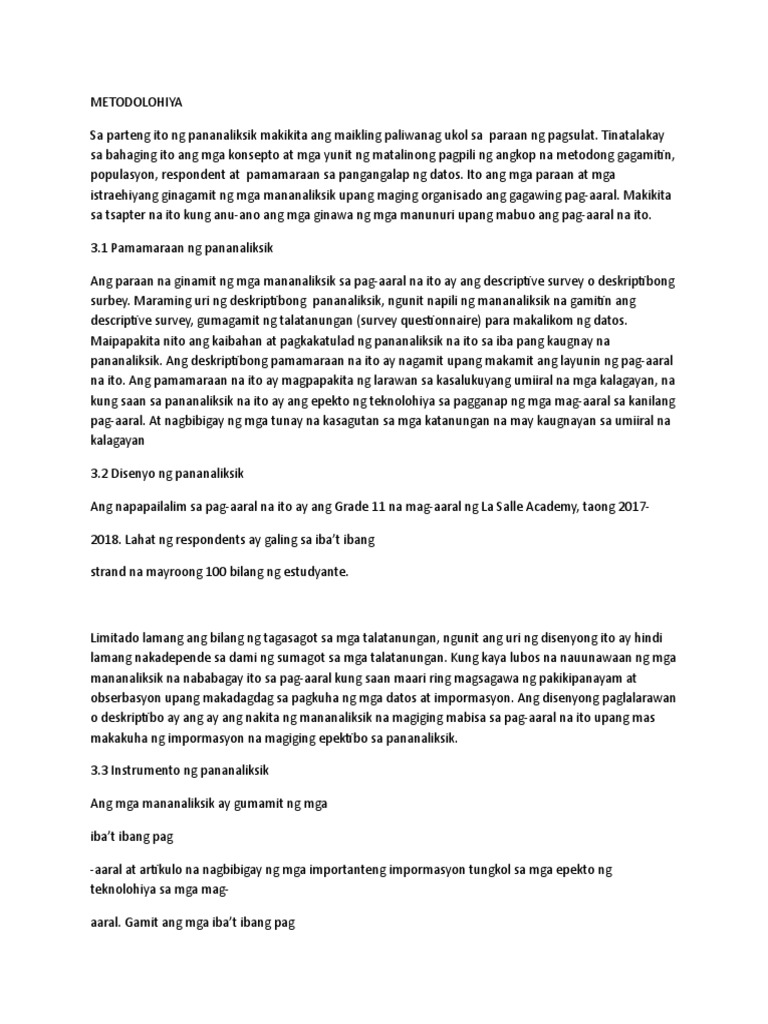 Metodolohiya Wps Office | PDF