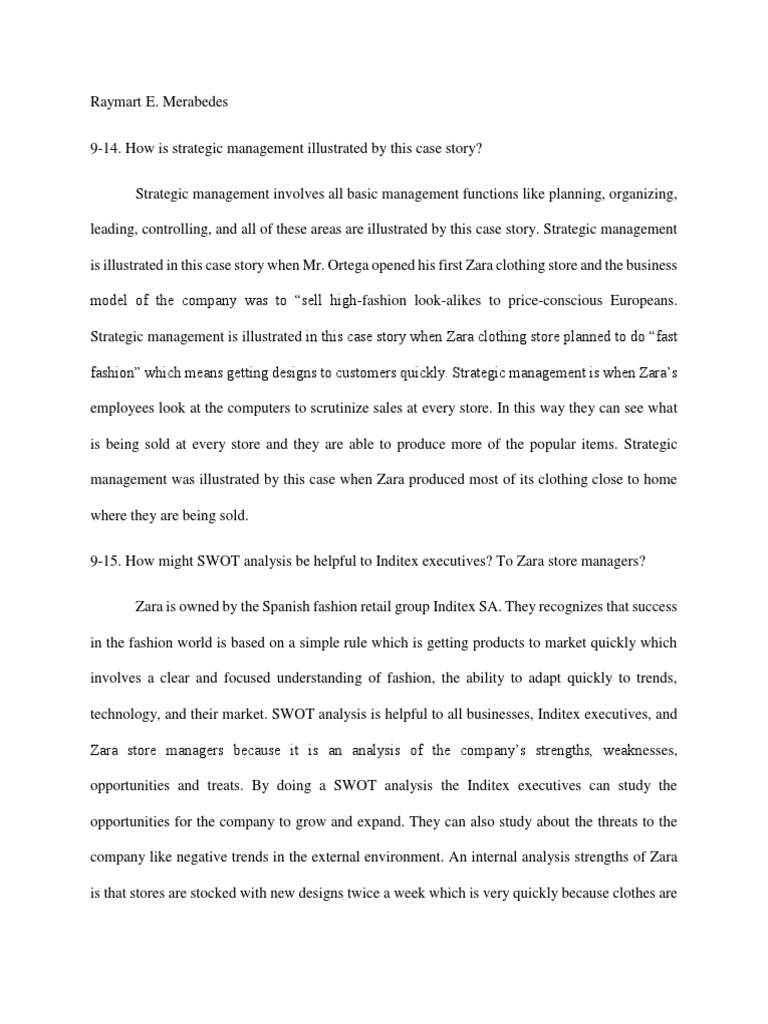 Case Study Fast Fashion | PDF | Competitive Advantage | Retail