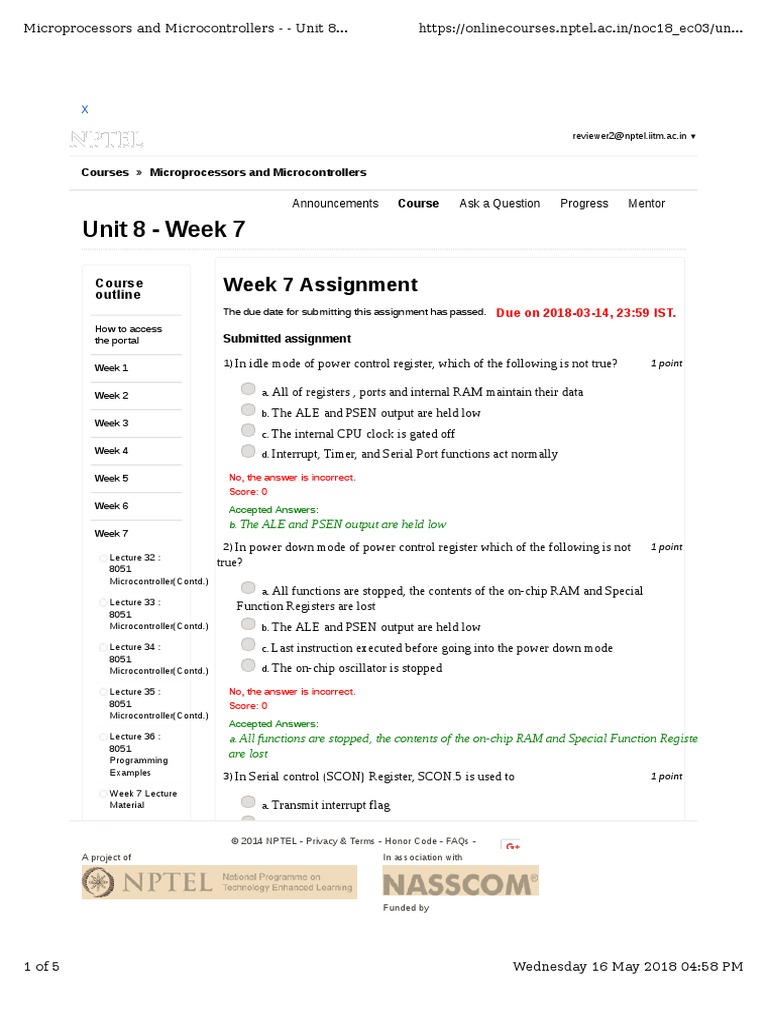 W7A1 | PDF | Microcontroller | Central Processing Unit