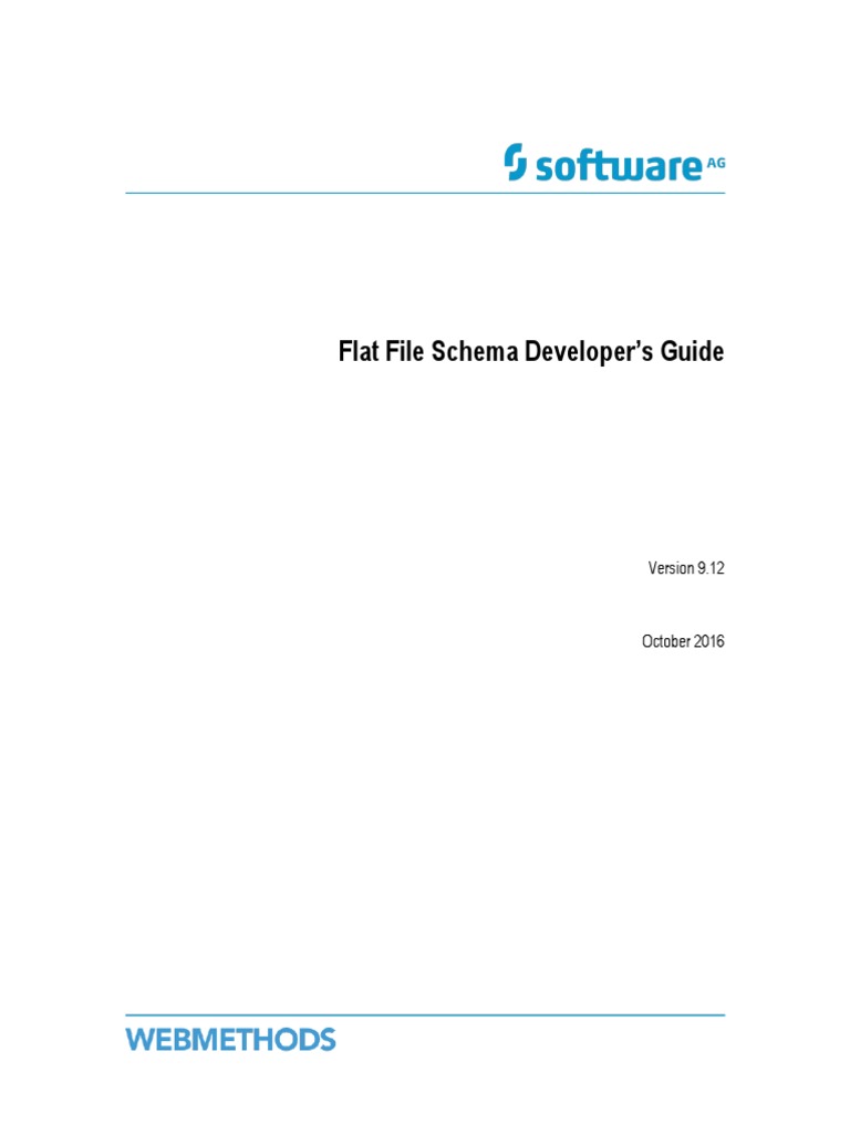 9-12 Flat File Schema Developers Guide | PDF | Xml Schema | File Format