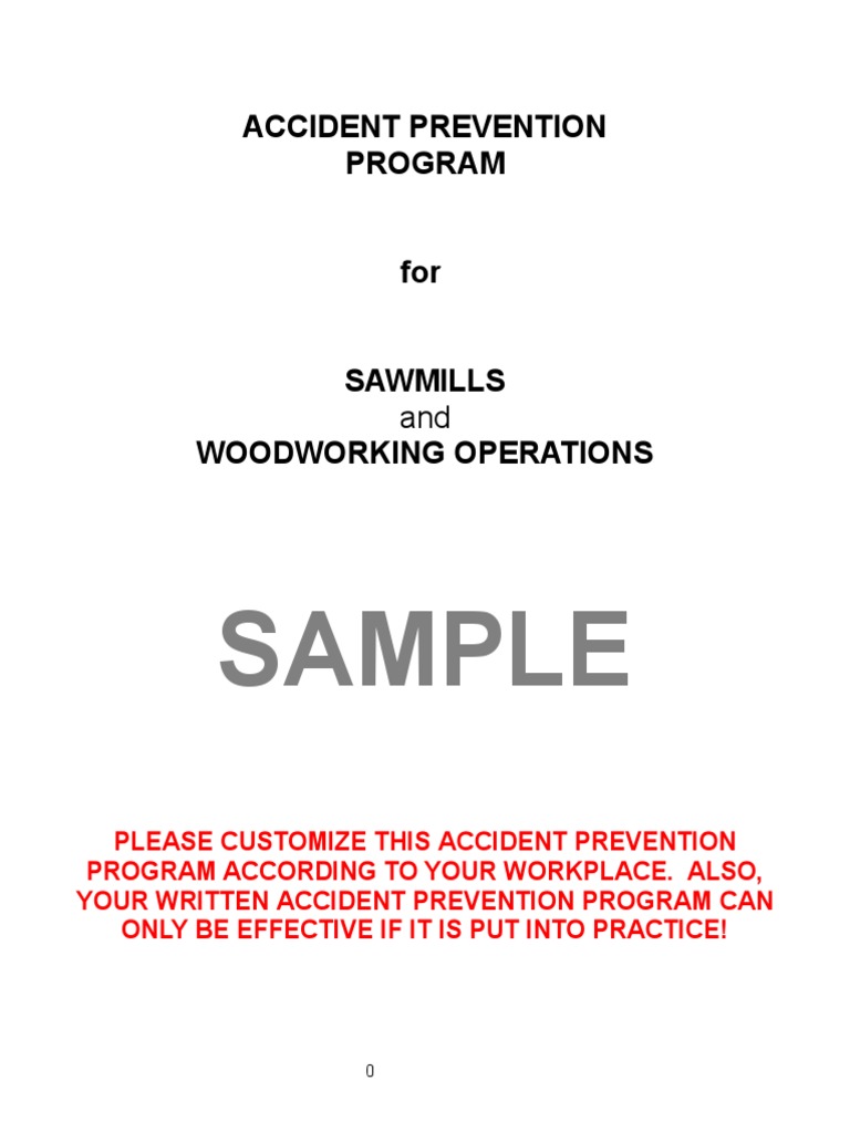 Sample: Accident Prevention Program | PDF | Occupational Safety And ...