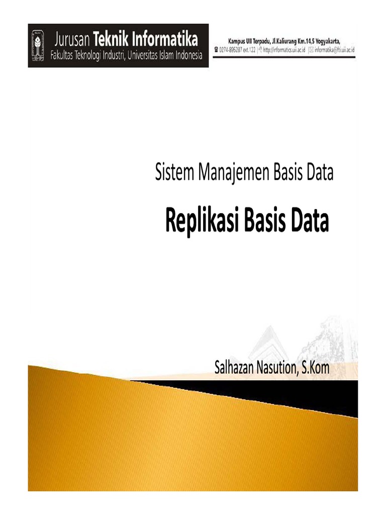 Replikasi Basis Data | PDF