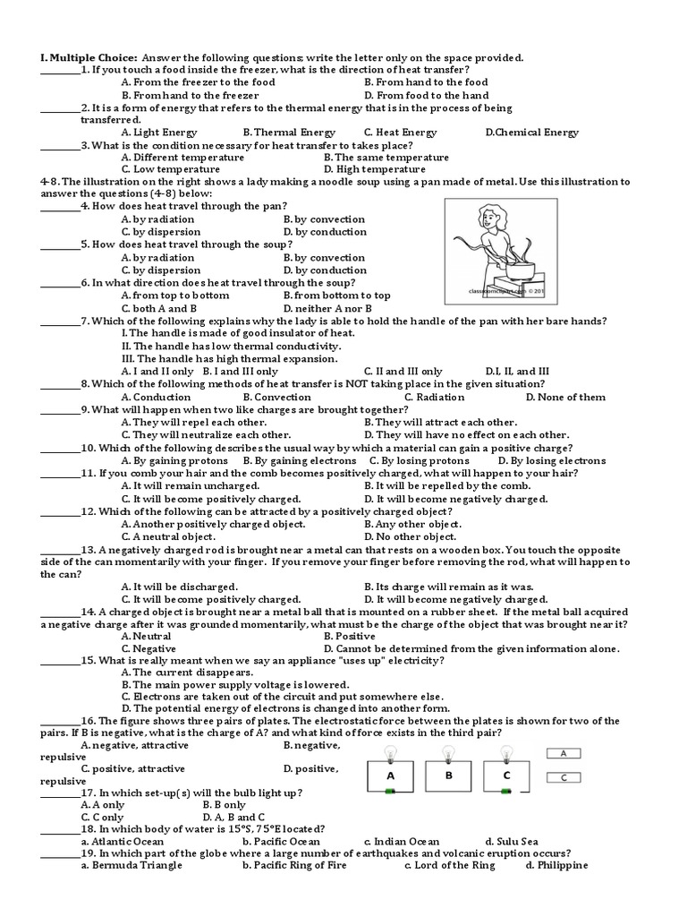 3rd Periodical Examination Grade7 Physics Earth Science | PDF ...
