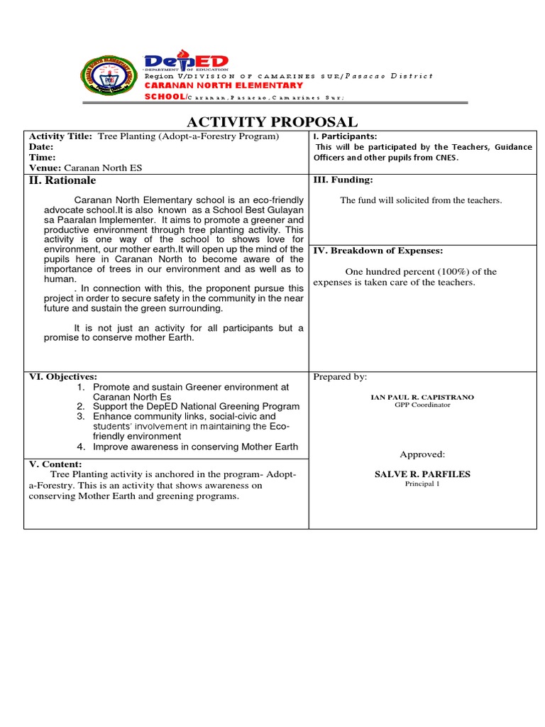 Activity Proposal: II. Rationale | PDF | Sustainability | Natural ...