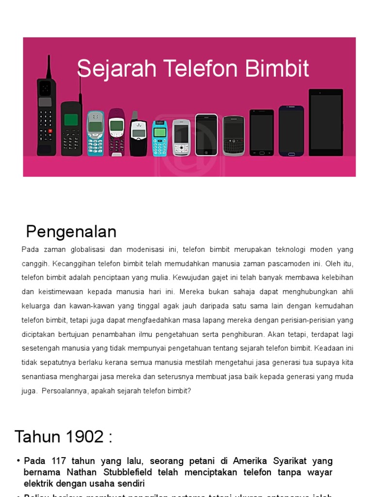 Sejarah Telefon Bimbit | PDF