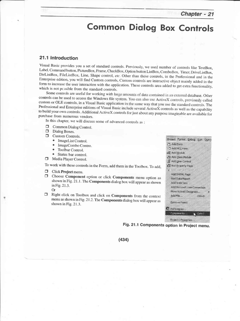 Common Dialog Box Controls | PDF | Button (Computing) | Dialog Box
