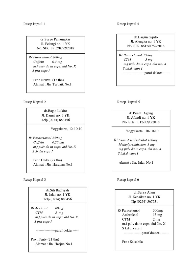 Resep Kapsul | PDF