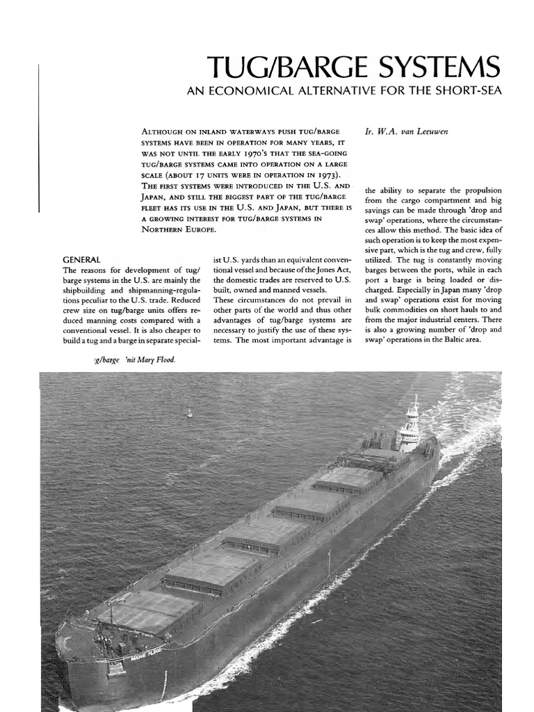 Tug Barge Systems | PDF