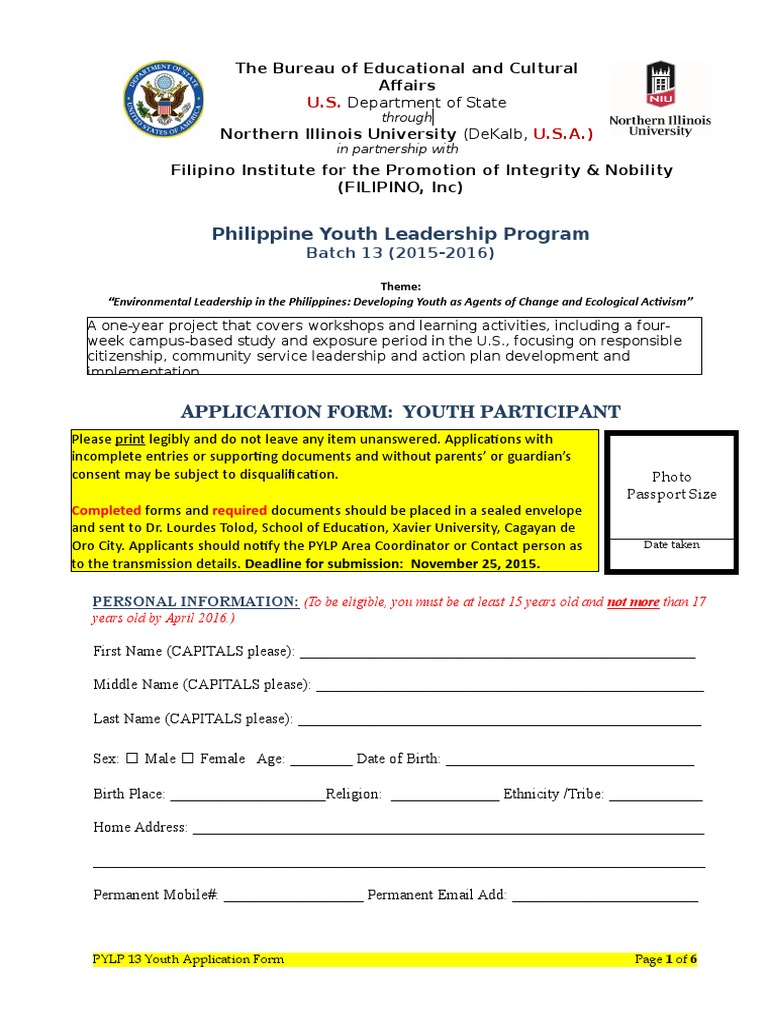 Philippine Youth Leadership Program | PDF | Notary Public | Social ...
