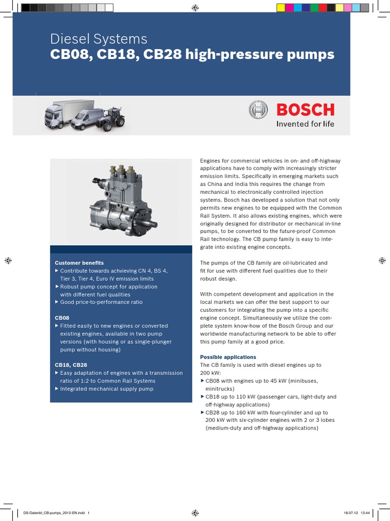 Bosch Pumps | PDF | Engines | Pump