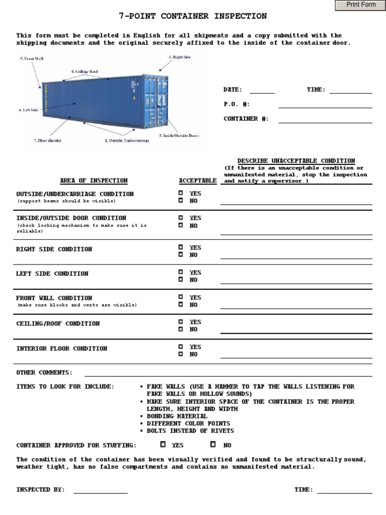 7 Point Container Inspection | PDF | Building Engineering | Nature