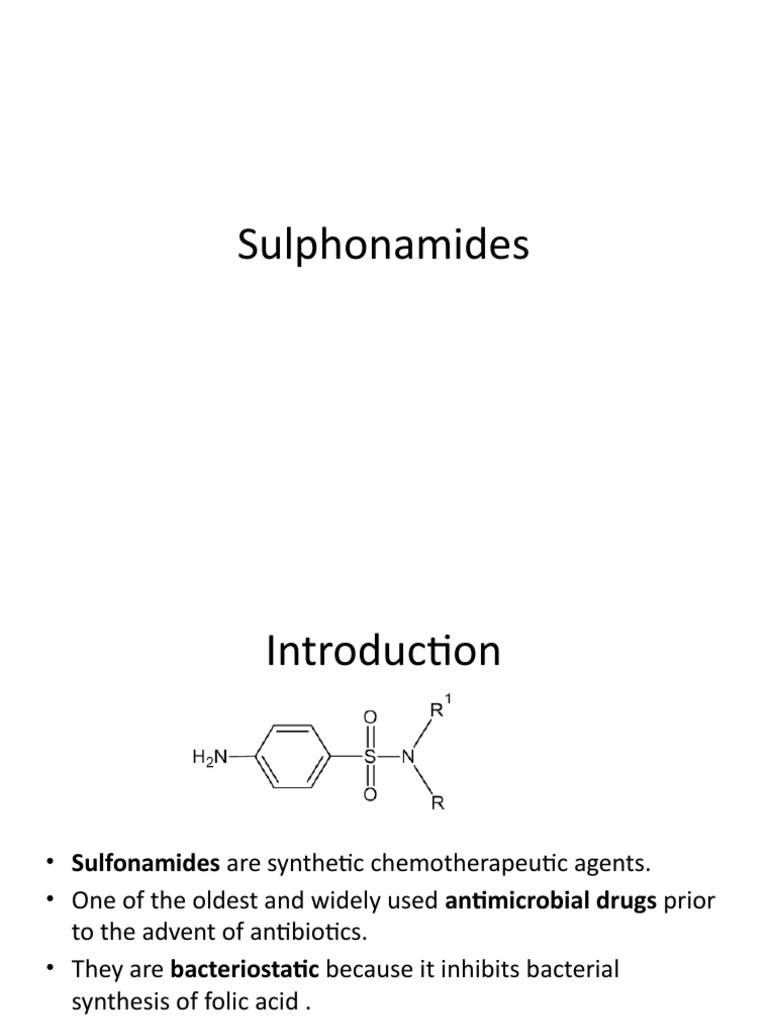 Sulphonamides ppt 18.02.19.pptx | Drugs | Pharmacology