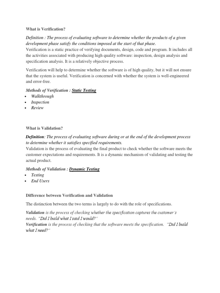 What Is Verification? | PDF | Software Testing | Systems Engineering