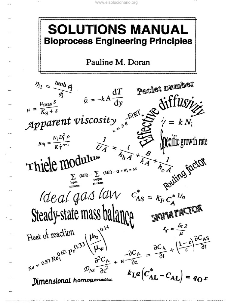 Solution Manual Engineering Principles by Pauline M. Doran PDF | PDF