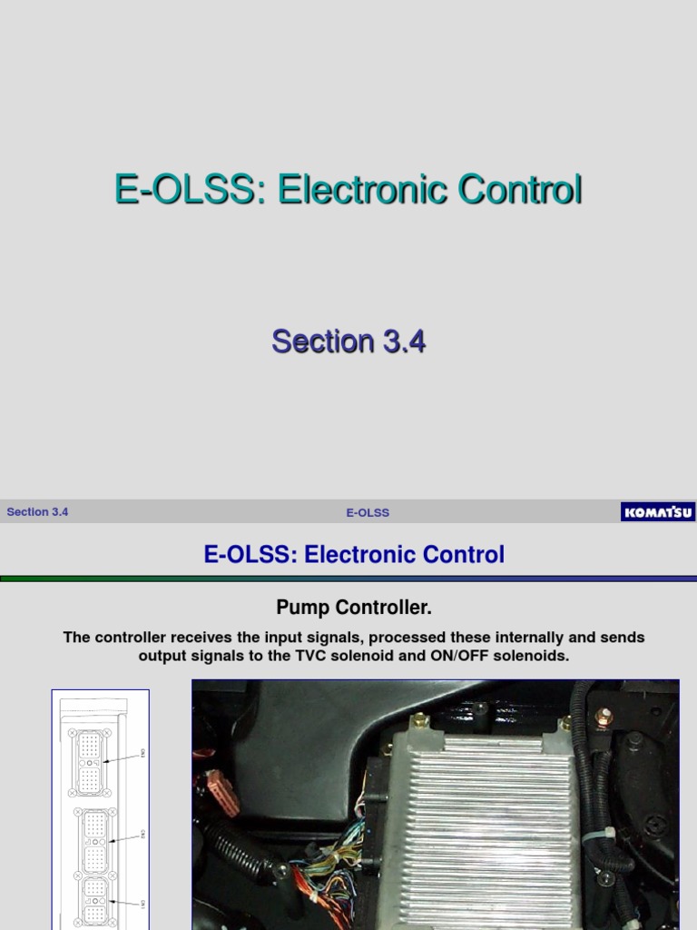 E-OLSS: Electronic Control Komatsu | PDF | Switch | Pump