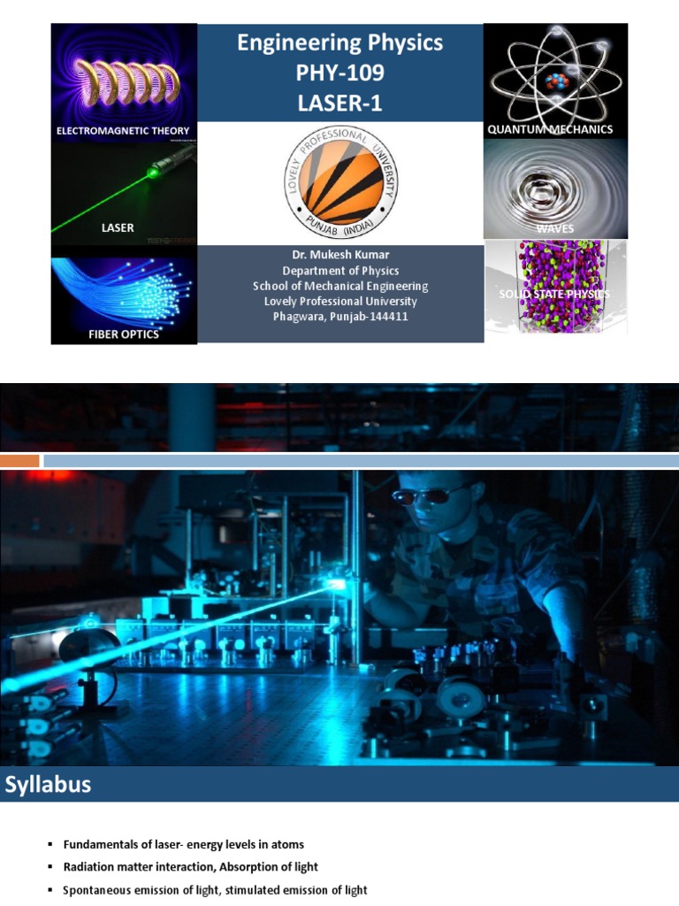 Understanding the Fundamentals of Laser Physics: A Comprehensive Review ...
