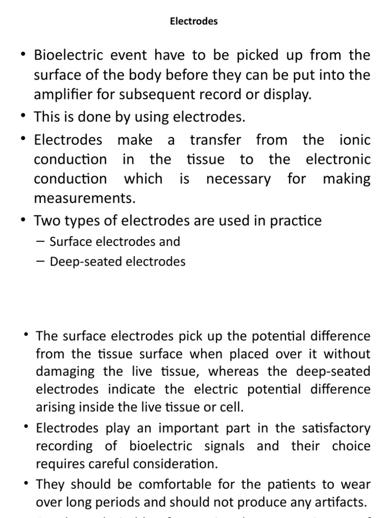 Surface Electrodes and - Deep-Seated Electrodes | PDF ...