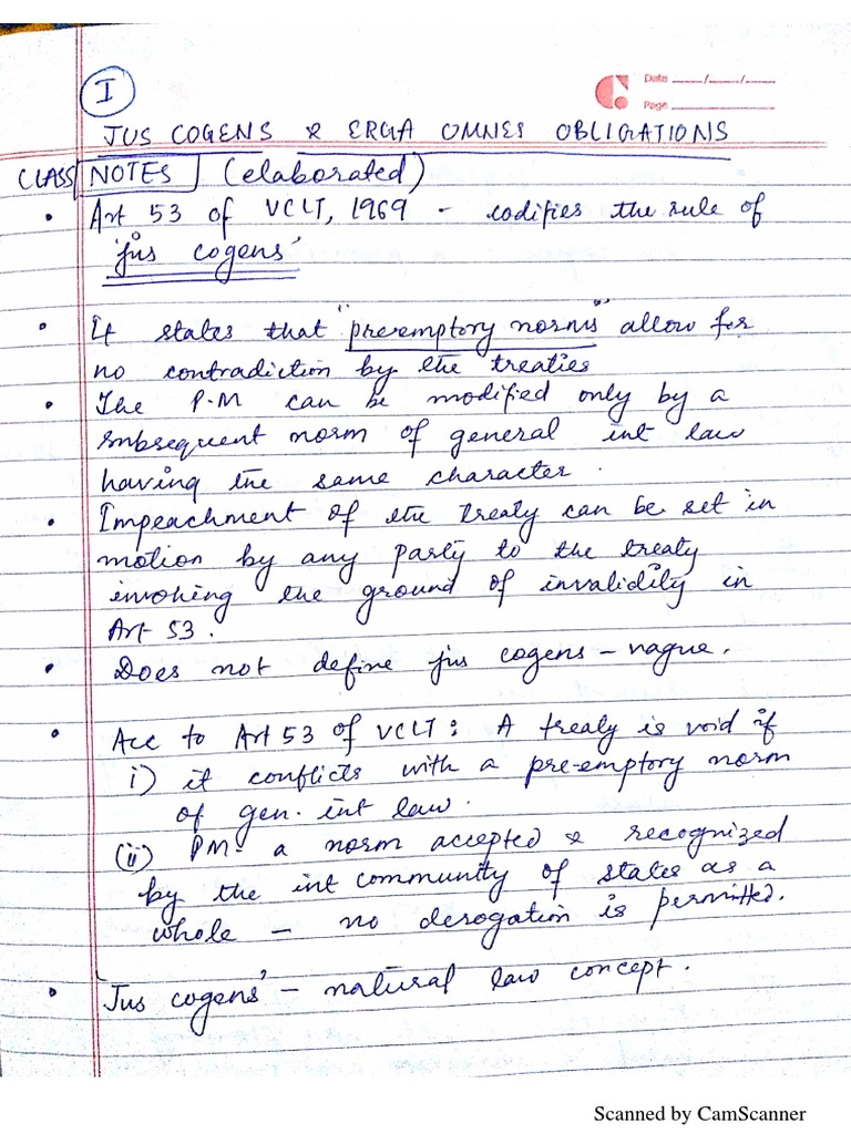 Jus Cogens and Erga Omnes | PDF