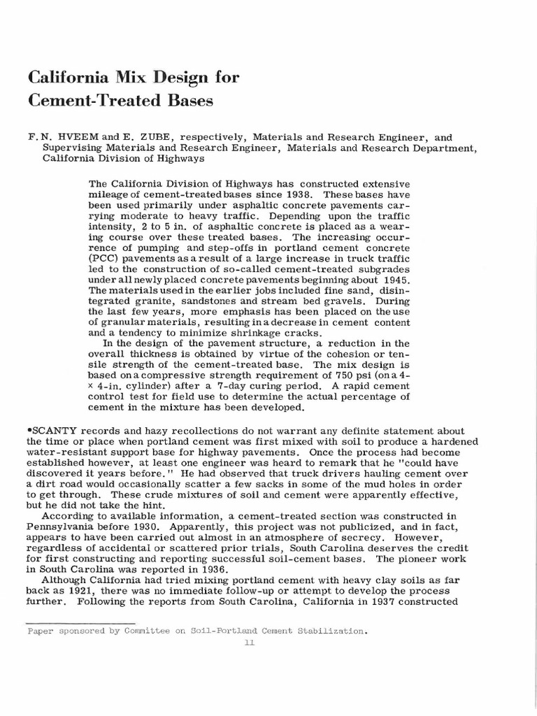 Design: California Mix For Cement-Treated Bases | PDF | Road Surface ...