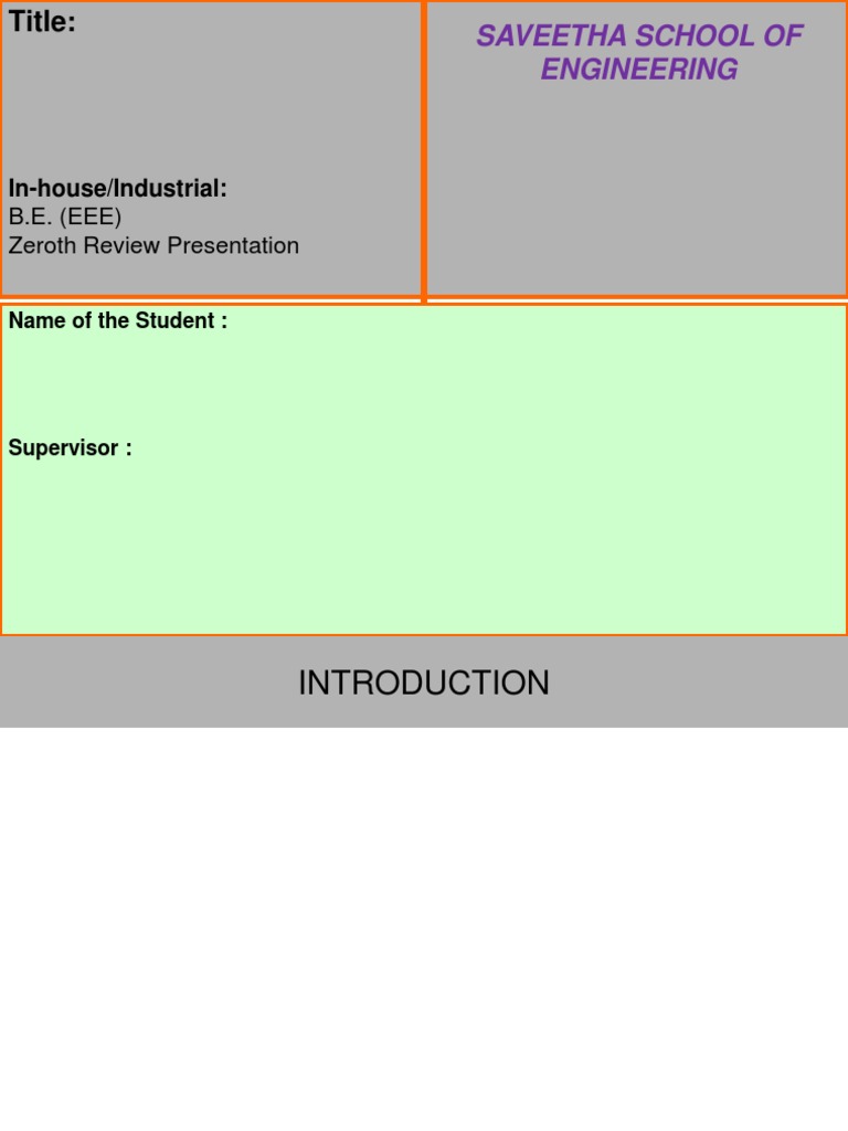 Saveetha School of Engineering: In-house/Industrial | PDF