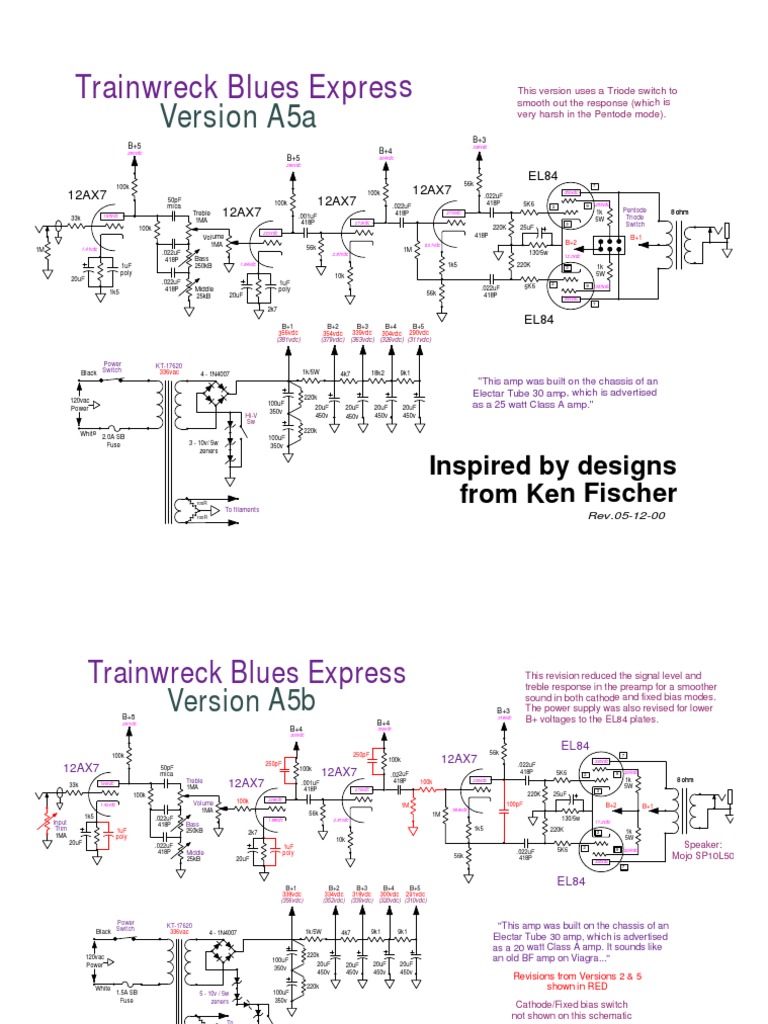 Version A5a: Trainwreck Blues Express | PDF | Amplifier | Components