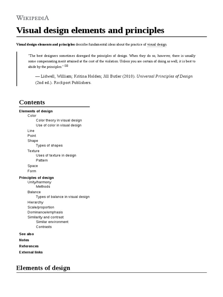 Visual Design Elements and Principles | PDF | Composition (Visual Arts ...