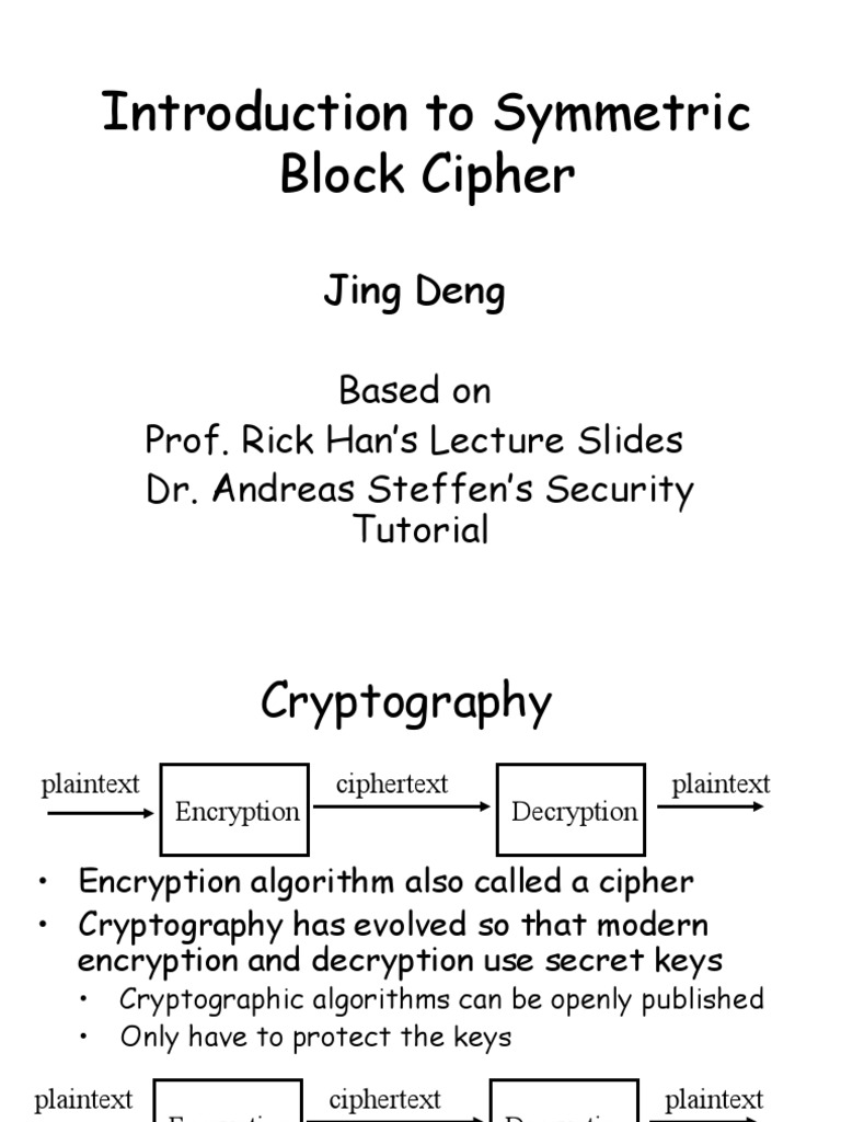 Symmetric Blocker Cipher | PDF | Cryptography | Cipher