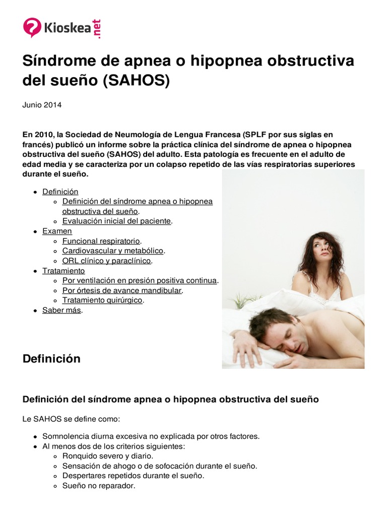 Sindrome de Apnea o Hipopnea Obstructiva Del Sueno Sahos 4139 Lkrrk3 ...