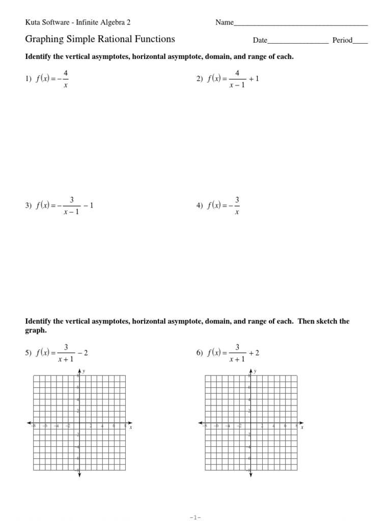 Graphing Simple Rational Functions PDF | PDF | Asymptote | Abstract Algebra Graphing Simple Rational Functions PDF | PDF | Asymptote | Abstract Algebra