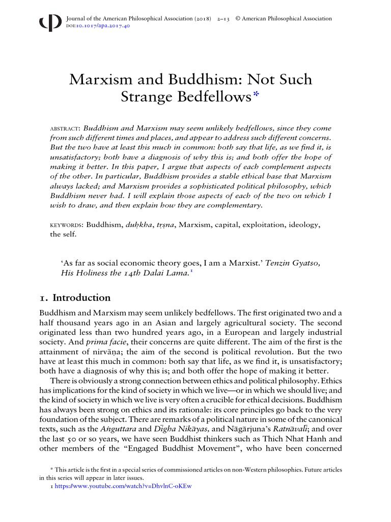 Marxism and Buddhism | PDF | Noble Eightfold Path | Marxism
