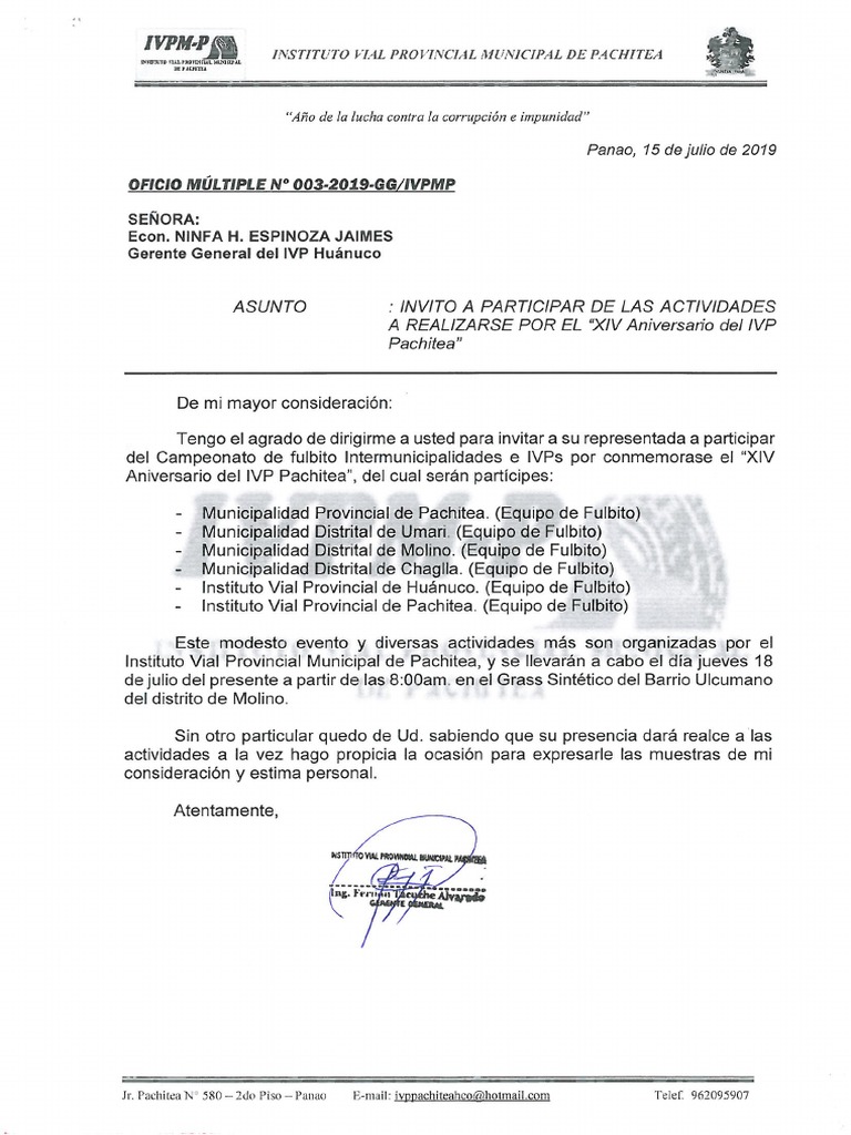 Oficio Multiple | PDF