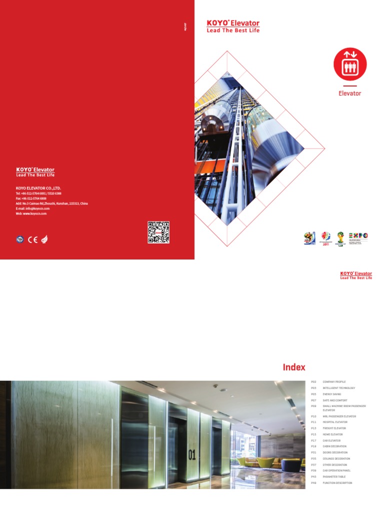 Koyo Elevator Catalogue | PDF | Elevator | Building Engineering
