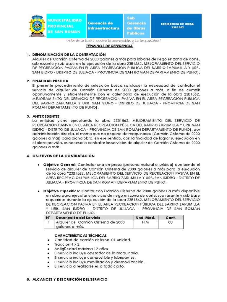 TDR Camion Cisterna | PDF