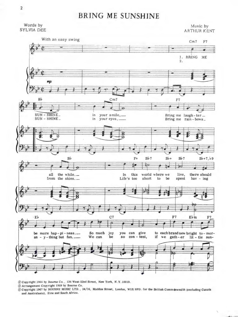 Bring Me Sunshine | PDF
