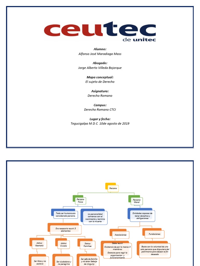 Mapa Conceptual El Sujeto de Derecho | PDF
