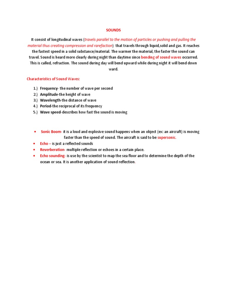 Understanding Sound Waves and Their Properties | PDF
