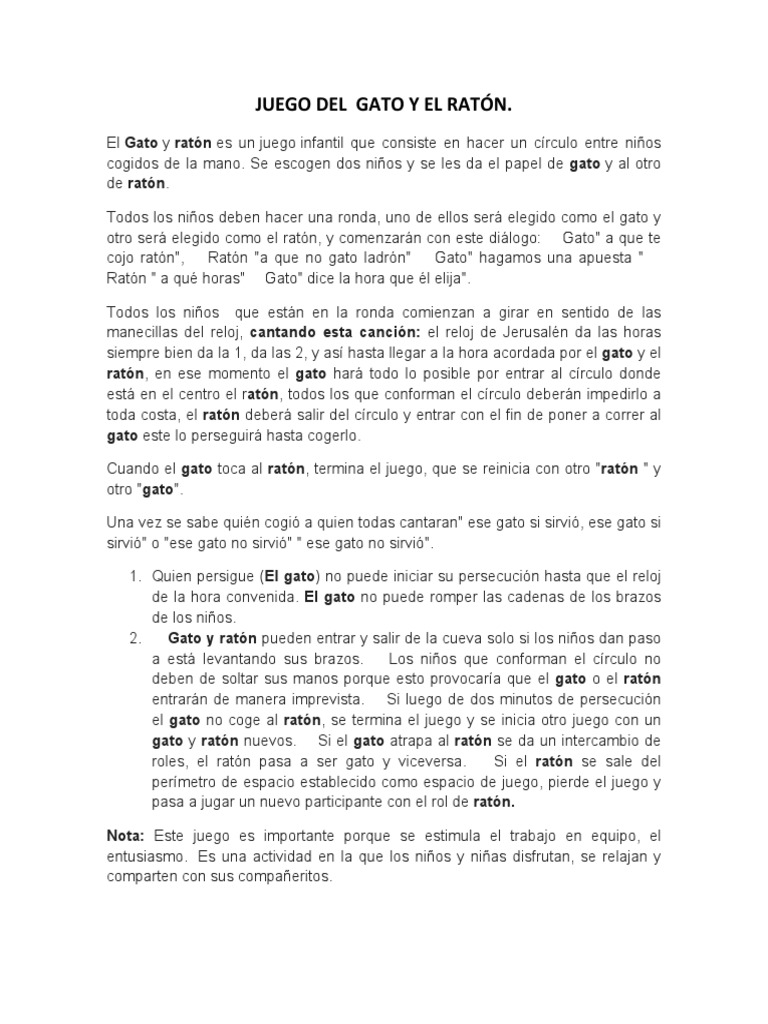 El Gato Y El Ratón Pdf