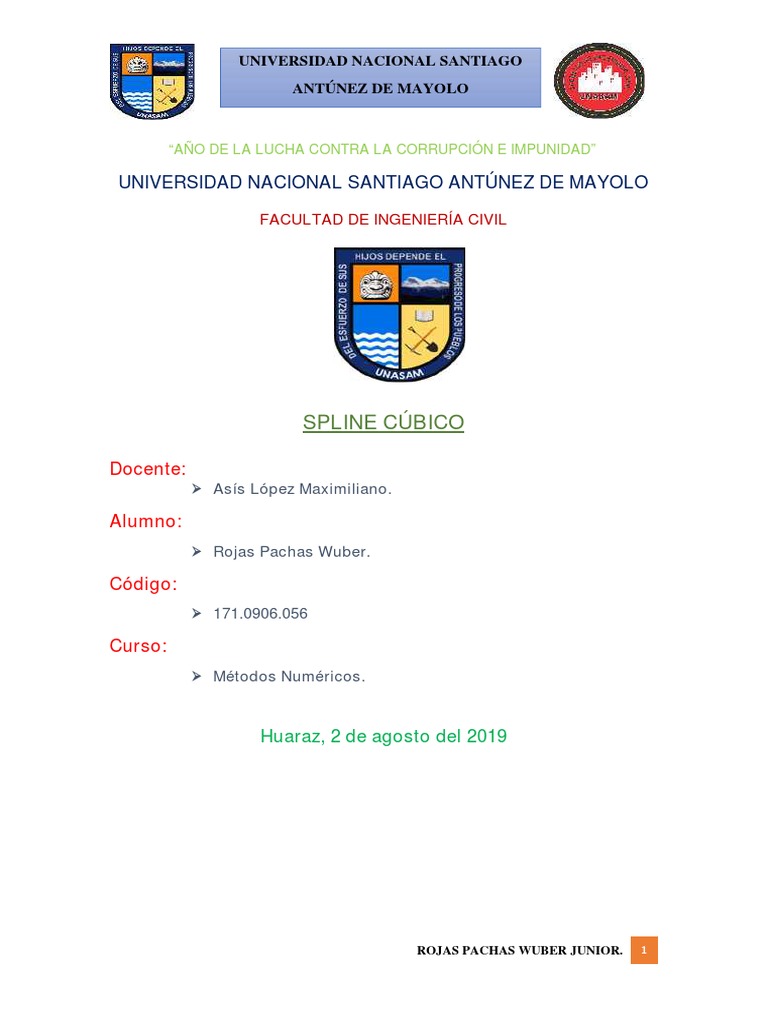 Interpolación con Splines Cúbicos | PDF | Spline (Matemáticas ...
