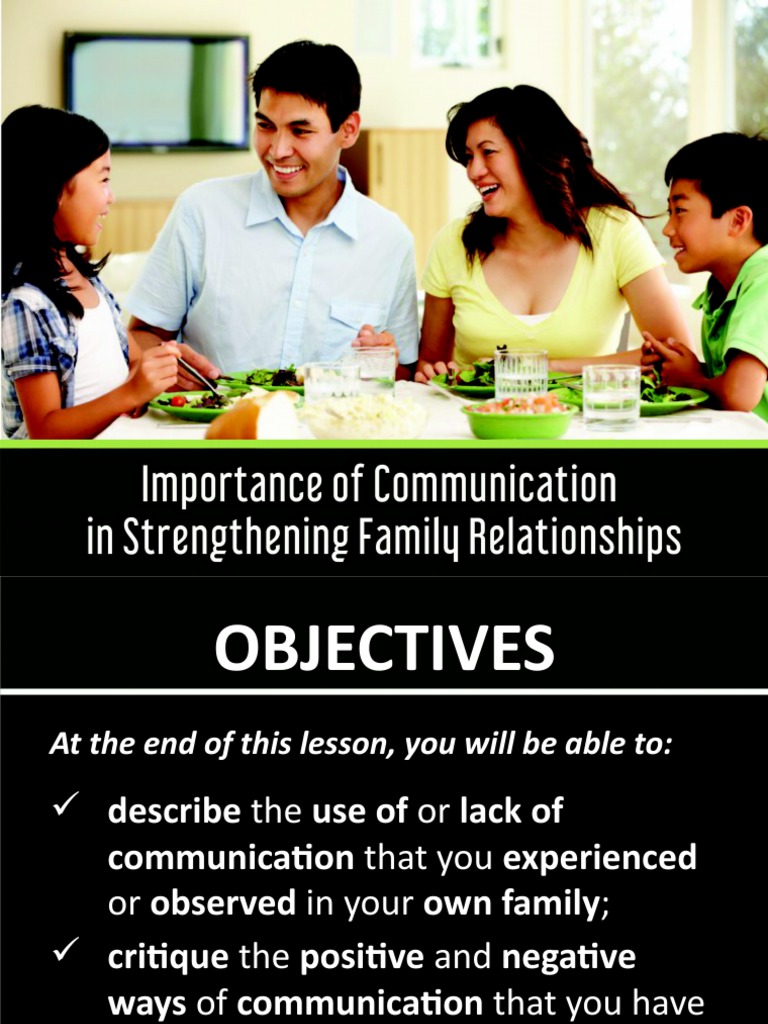 Importance of Communication in Strengthening Family Relationships | PDF ...