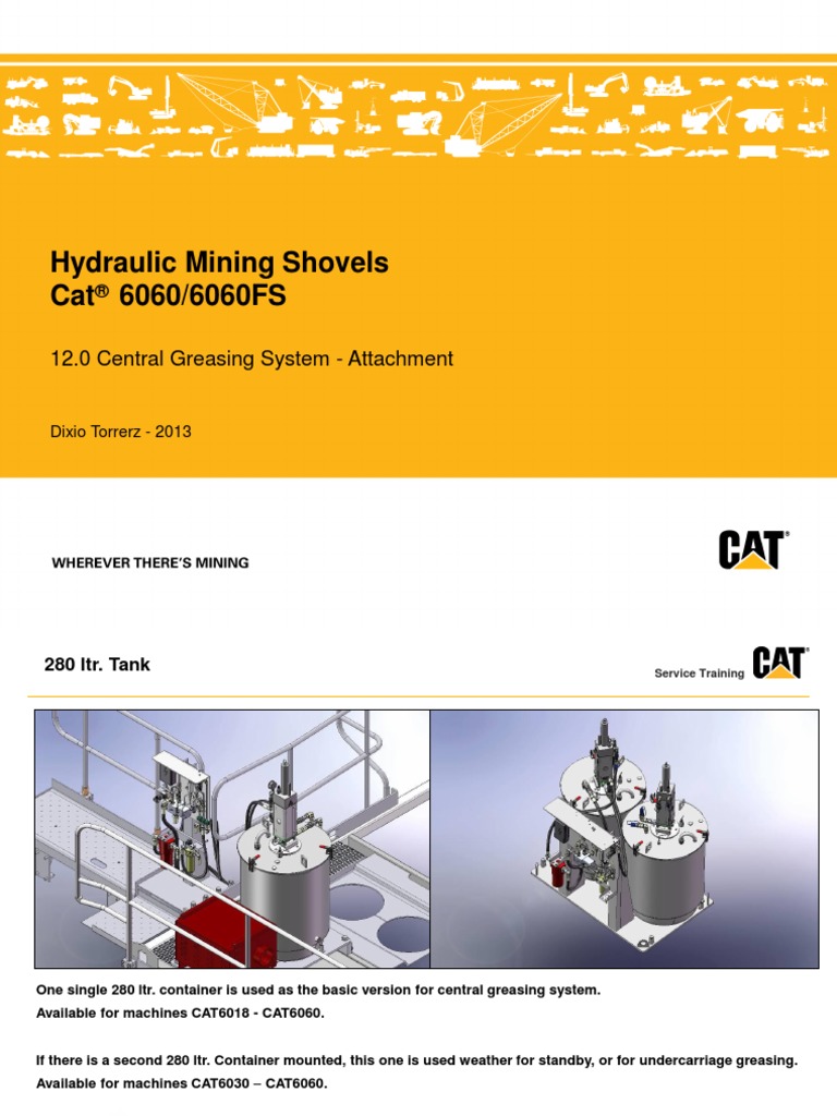 Hydraulic Mining Shovels Cat 6060/6060FS: 12.0 Central Greasing System ...