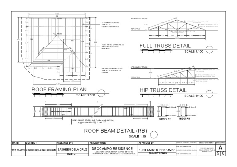 Sample Roofing Details | PDF | Truss | Architectural Design
