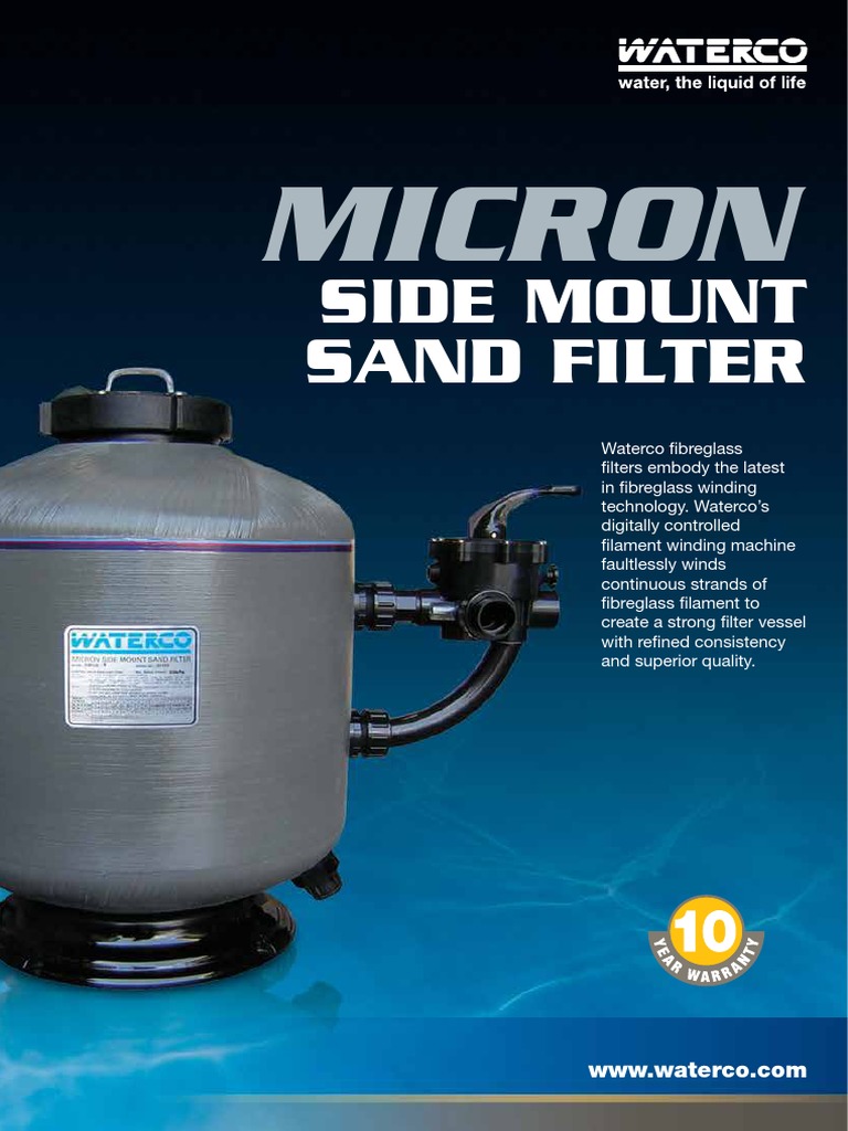 Micron Side Mount Sandfilter | PDF | Fiberglass | Valve