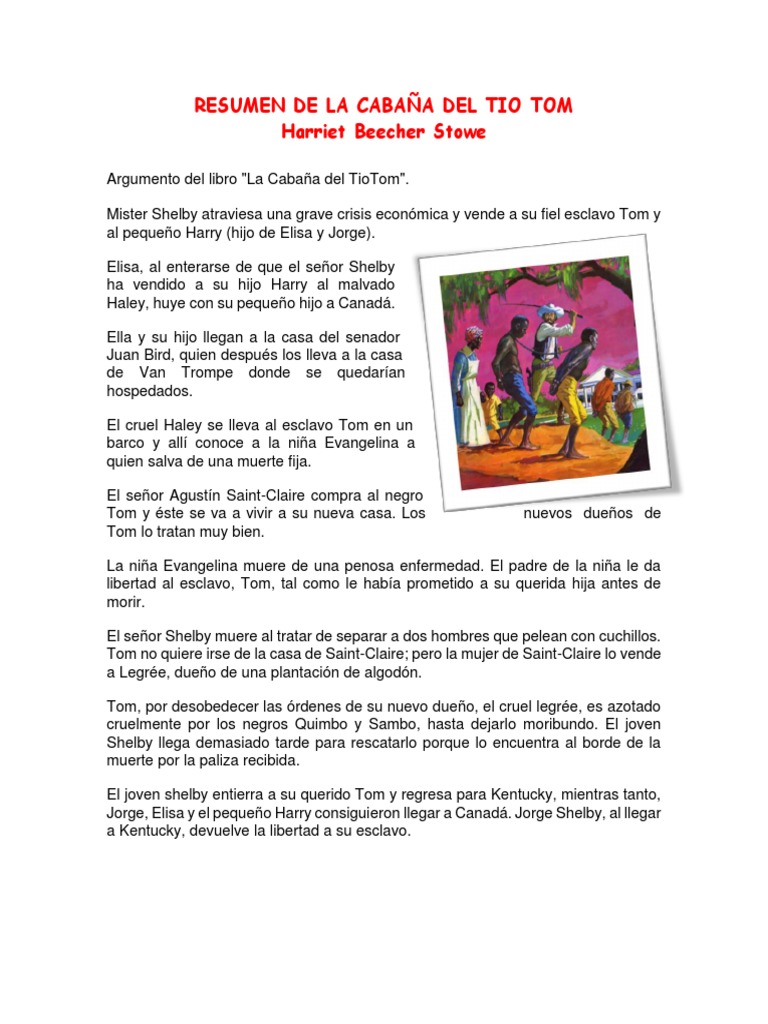 Resumen de La Cabaña Del Tio Tom | PDF