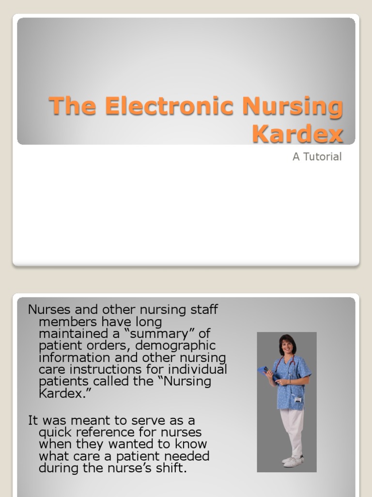 Kardex System | PDF | Nursing | Patient