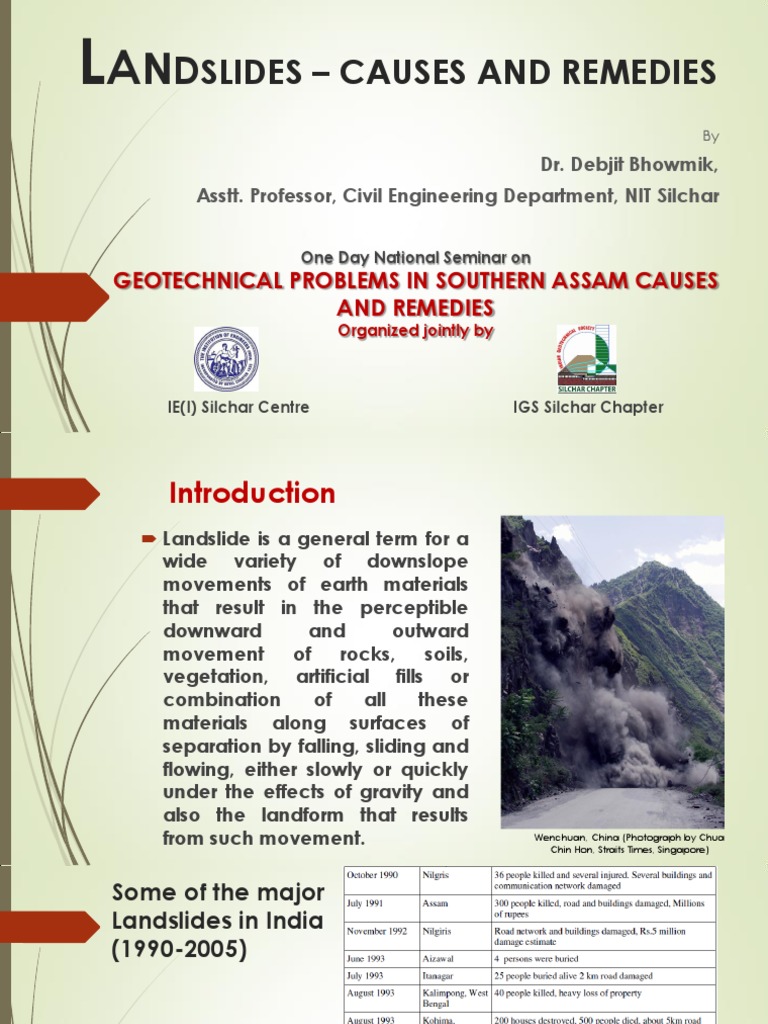 Causes and Remedies of Landslides | PDF | Landslide | Natural Disasters